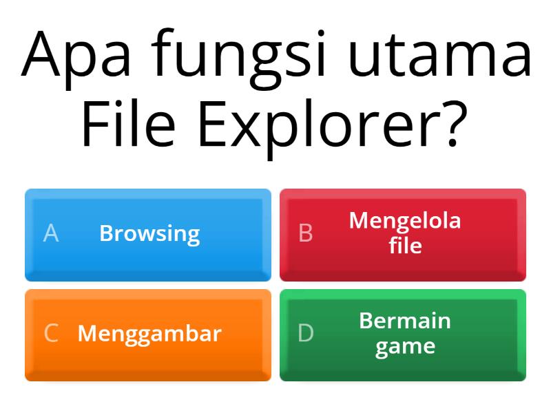 Kuis Informatika Kelas 7: File Explorer - Quiz