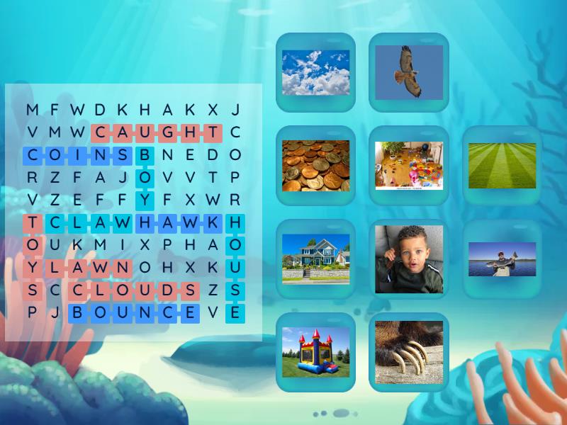 UFLI 97 Vowel Team & Diphthong Review - Wordsearch