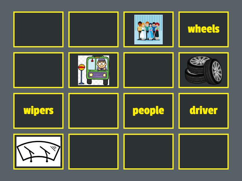 The Wheels on the Bus_Matching Game - Matching pairs