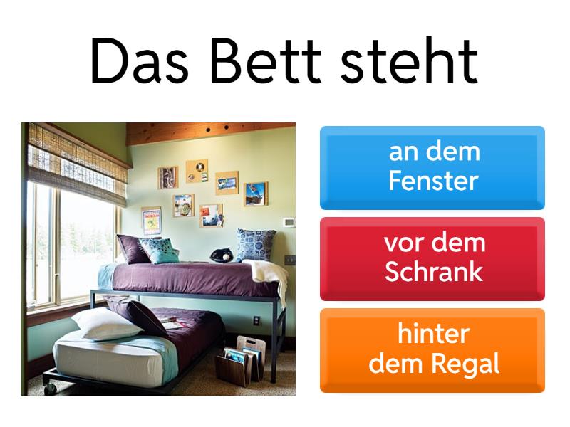 das Leben A1 E9 Mein Zimmer - Präpositionen - Quiz