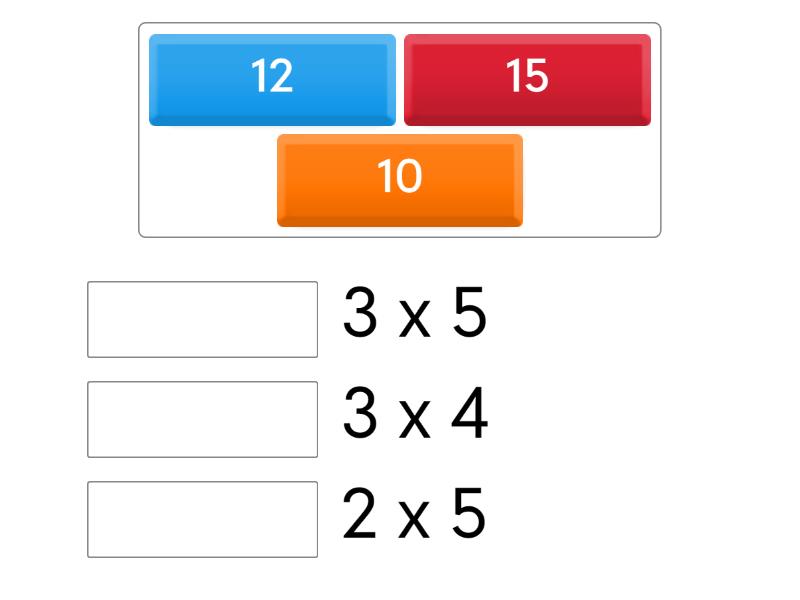 Multiplication - Match up