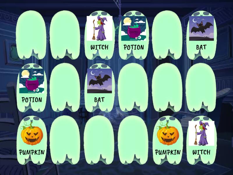 MEMORY HALLOWEEN - Matching pairs