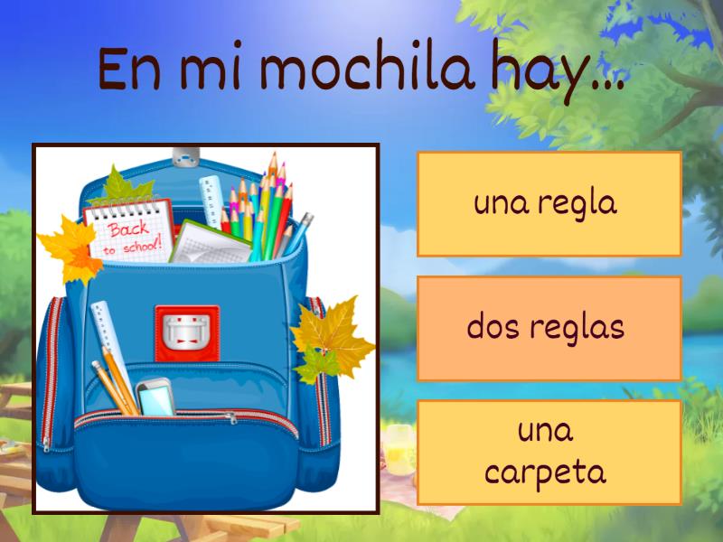 ¿Qué hay en mi mochila? - Quiz