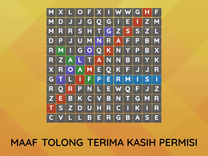 TEKA TEKI SILANG - Wordsearch