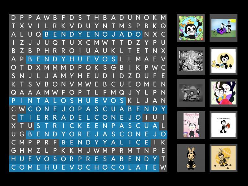 Bendy - Pascua - Sopa de letras