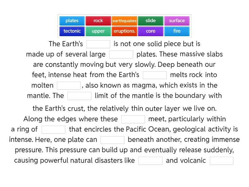 Volcanoes 101 - Complete the sentence