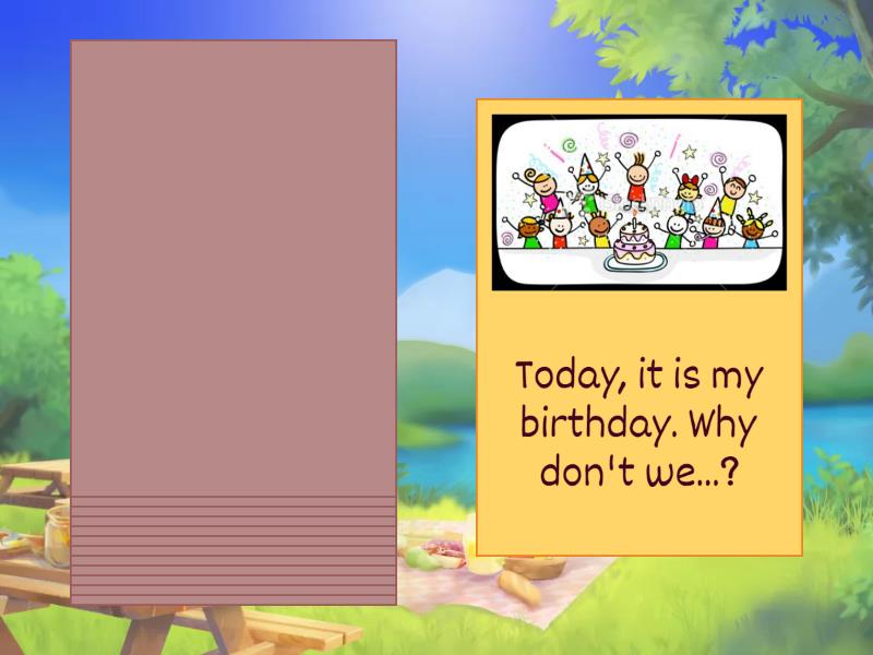 I ONE 2C Making and responding to suggestions - Speaking cards