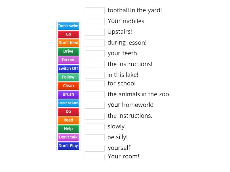 Command and Request - Complete the sentence