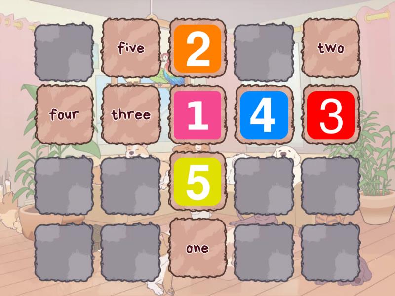 TJ1 SS4 U1 - Reading Numbers 1-10 - Matching pairs