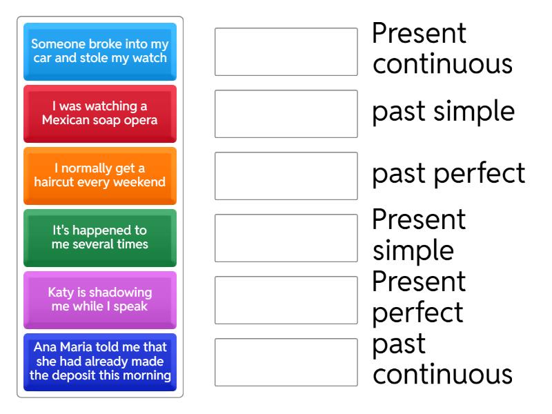 verb tenses - Match up