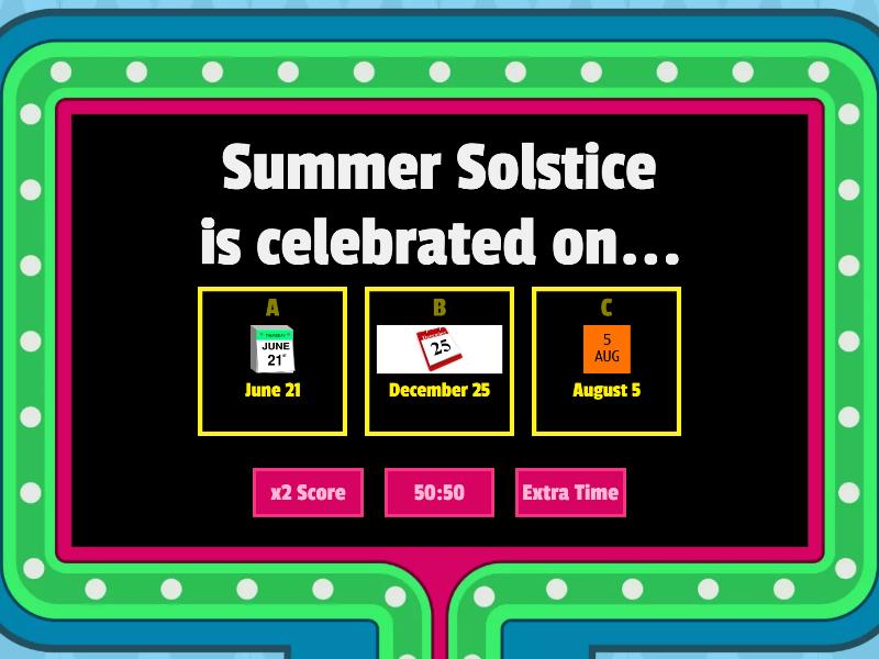 Summer Solstice - Gameshow quiz