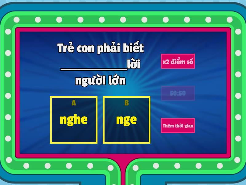 GAME NHẬN BIẾT NG, NGH - Gameshow quiz