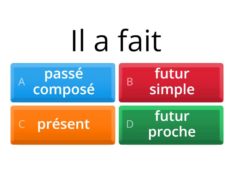 Futur? Présent? Passé? Futur proche? - Quiz