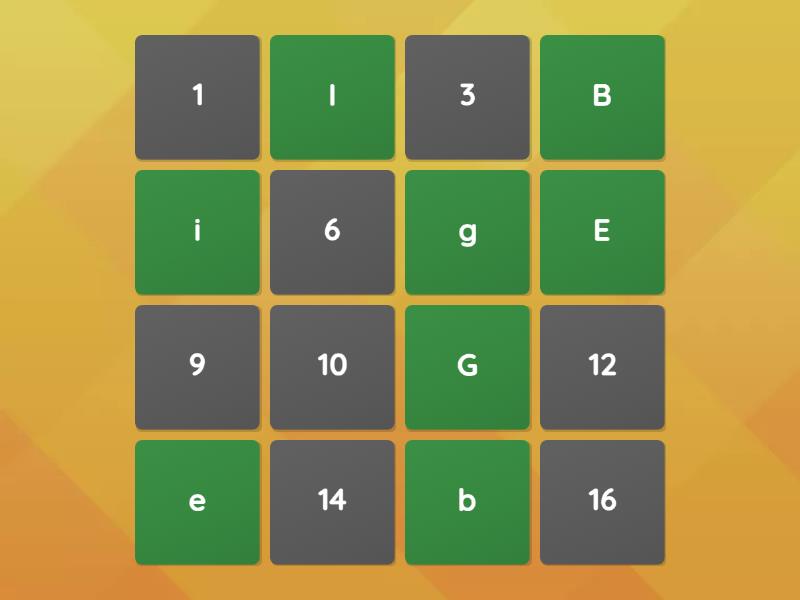 Find the uppercase and lowercase pair - Matching pairs