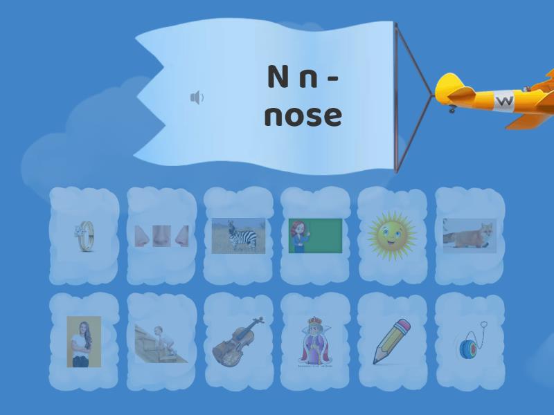 Phonics (letters N - Z) - Find the match