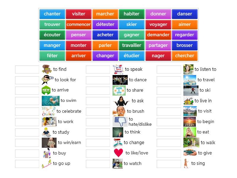 Really useful -er verb infinitives - Match up