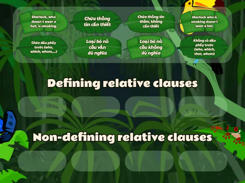 Defining vs non-defining relative clauses - Group sort
