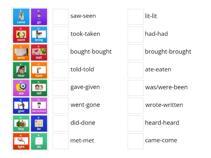 Irregular verbs - Match up