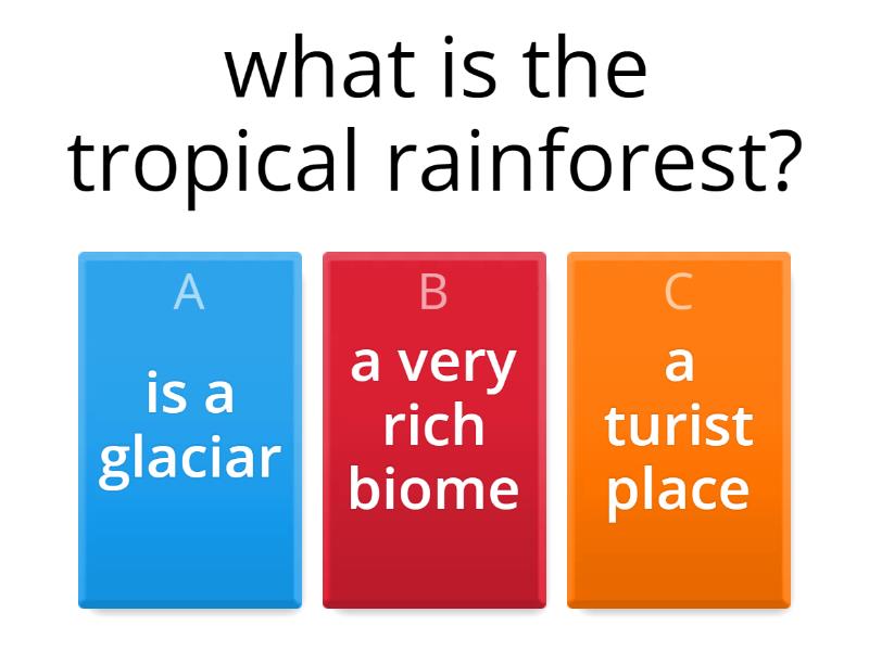 tropical rainforest - Quiz
