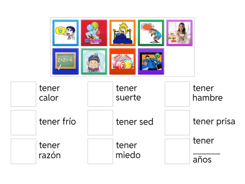 Expresiones con Tener - Match up