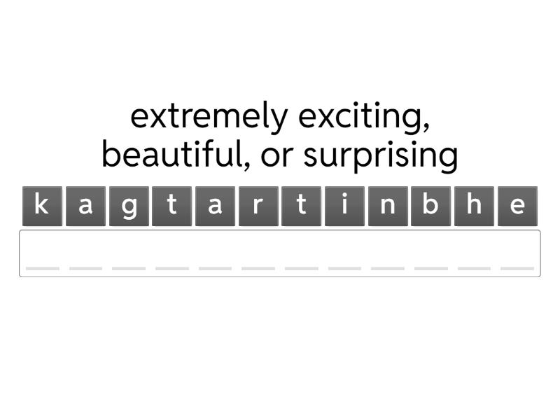 High Note 3 Unit 7C, 7D Vocabulary - Anagram