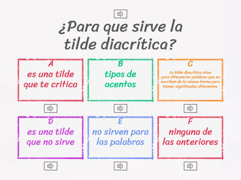 tilde diacrítica - Quiz