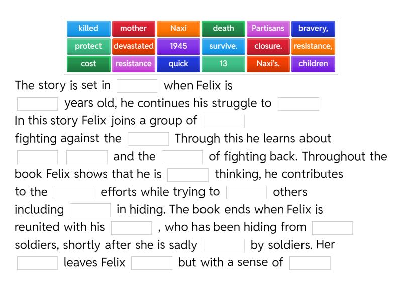 'After' by Morris Gleitzman - Complete the sentence