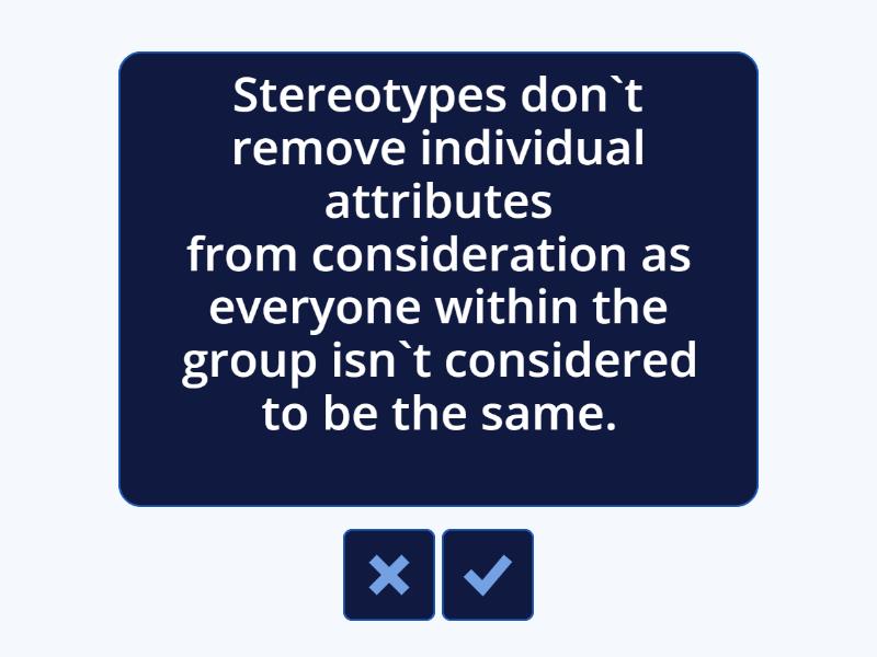Stereotypes Facts: True or False? - Flash cards