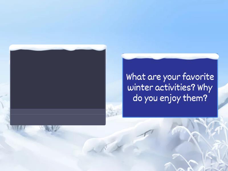 Winter Questions - Speaking cards