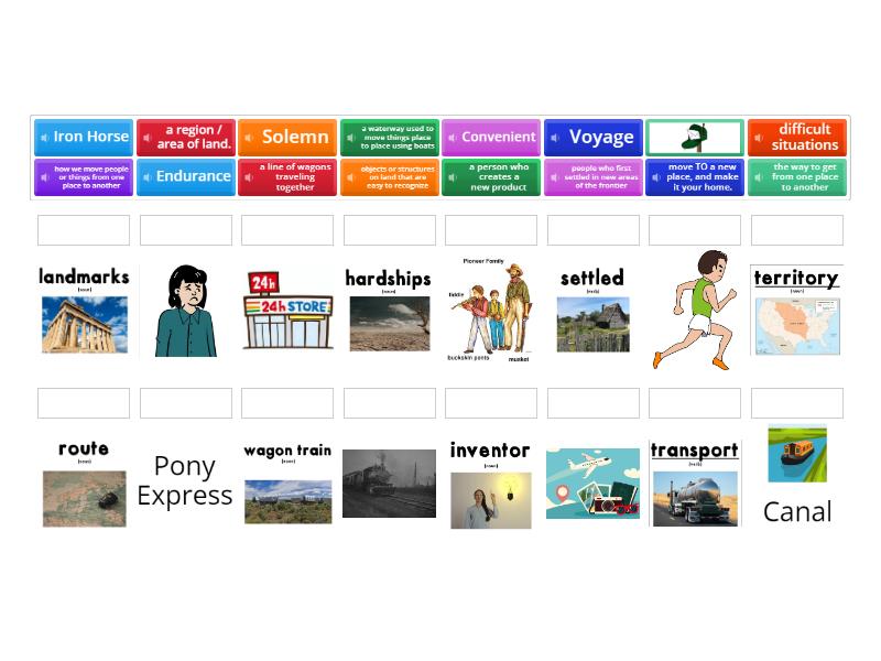 Westward Expansion (Knowledge 7) Grade 2 - Match up