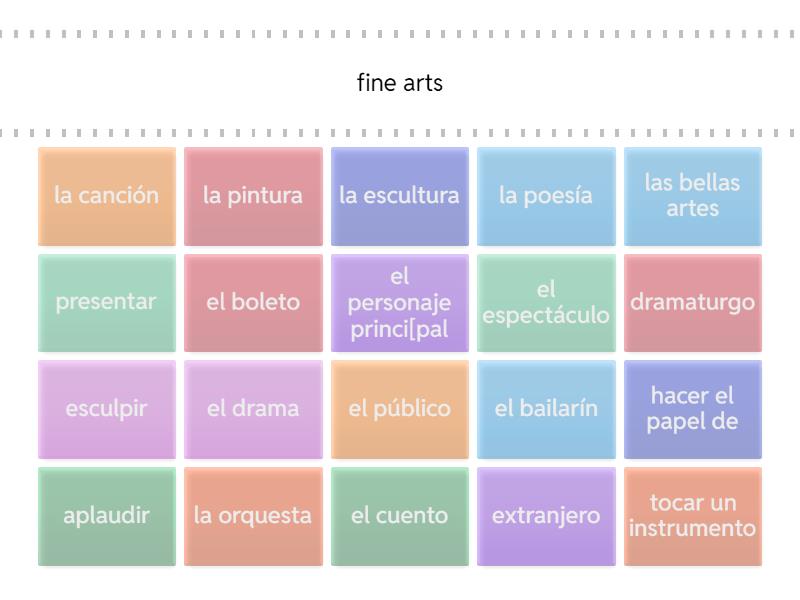 Senderos 3 Leccion #5 Vocabulario - Find the match