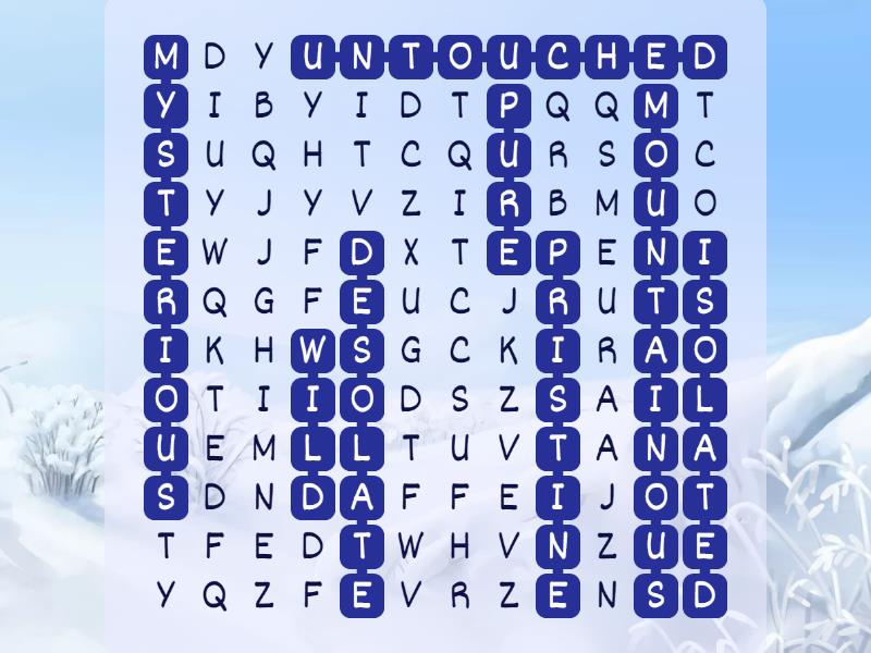 Landscape vocabulary (C1/C2) - Wordsearch