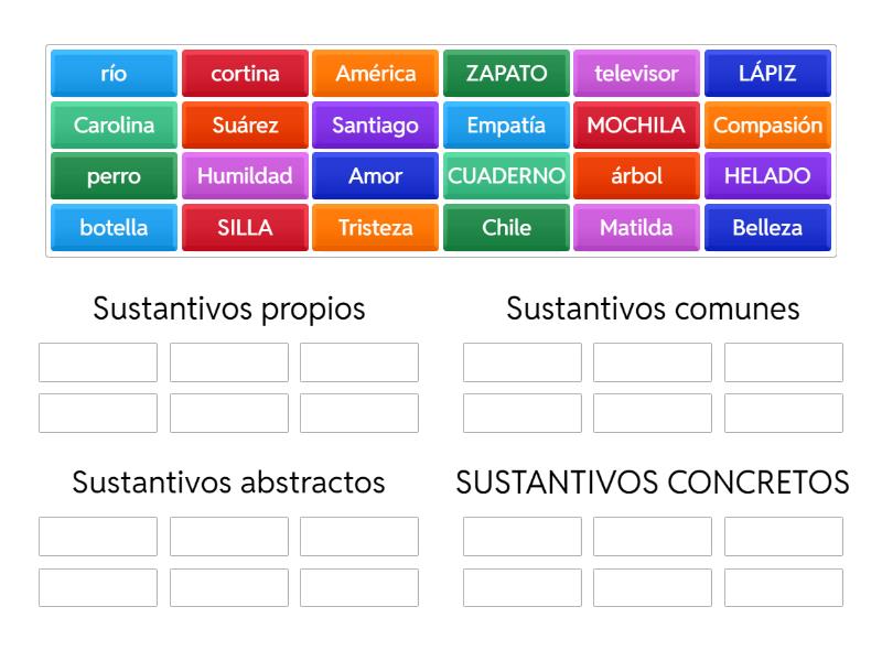 SUSTANTIVOS - Group sort