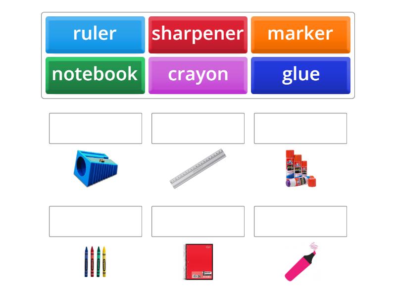 SCHOOL SUPPLIES - Match up