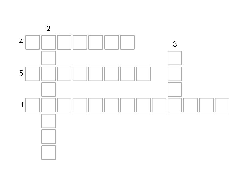 Chemistry Puzzle - Crossword