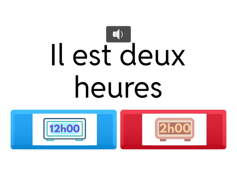 Quelle heure est-il ? - Cuestionario