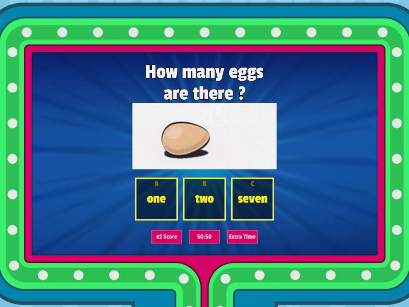 English world 1 Unit 5 How many - Gameshow quiz