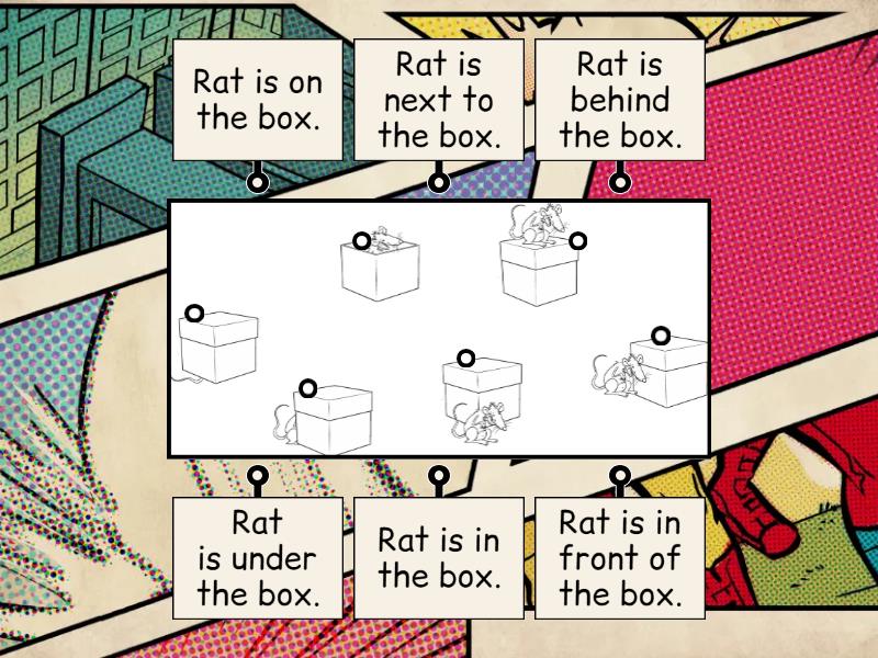 Prepositions of place (Go getter 1) - Labelled diagram