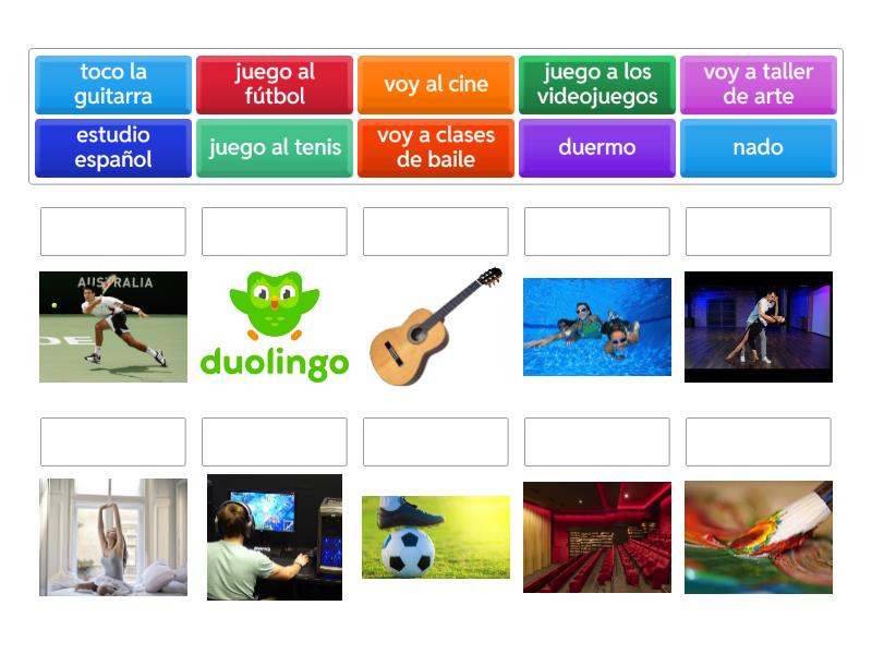 Hobbies/Pasatiempos - Une las parejas