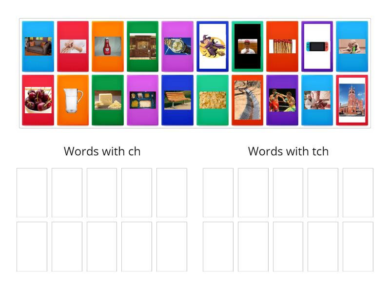 tch vs. ch picture sort - Group sort