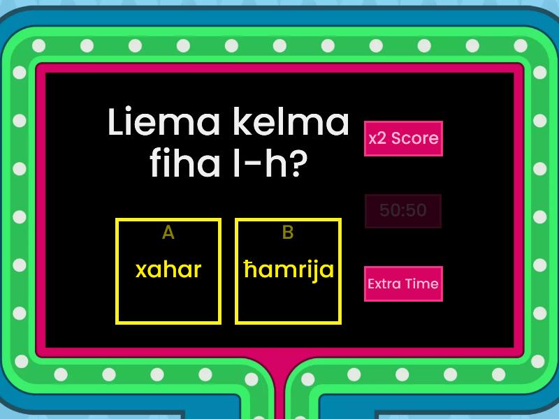 L-ittra ħ jew h - Gameshow quiz