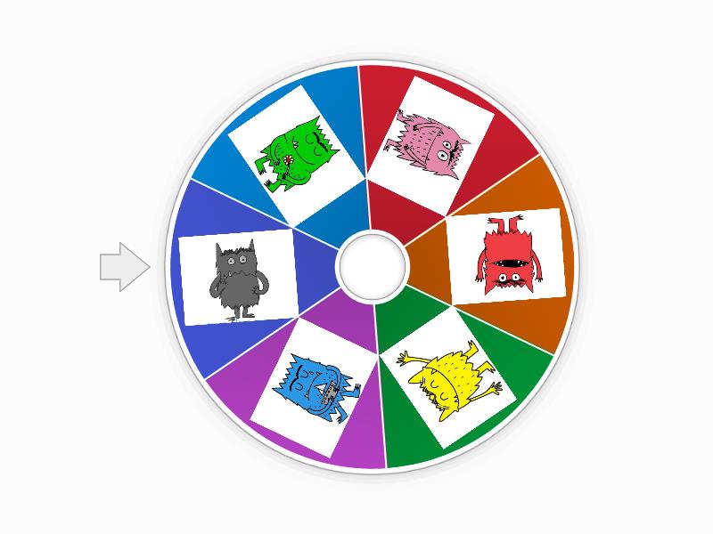 Ruleta de las Emociones Monstruo de Colores - Spin the wheel