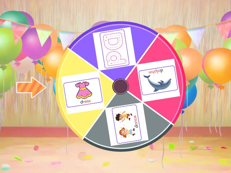 Jolly Phonics /d/ - Spin the wheel