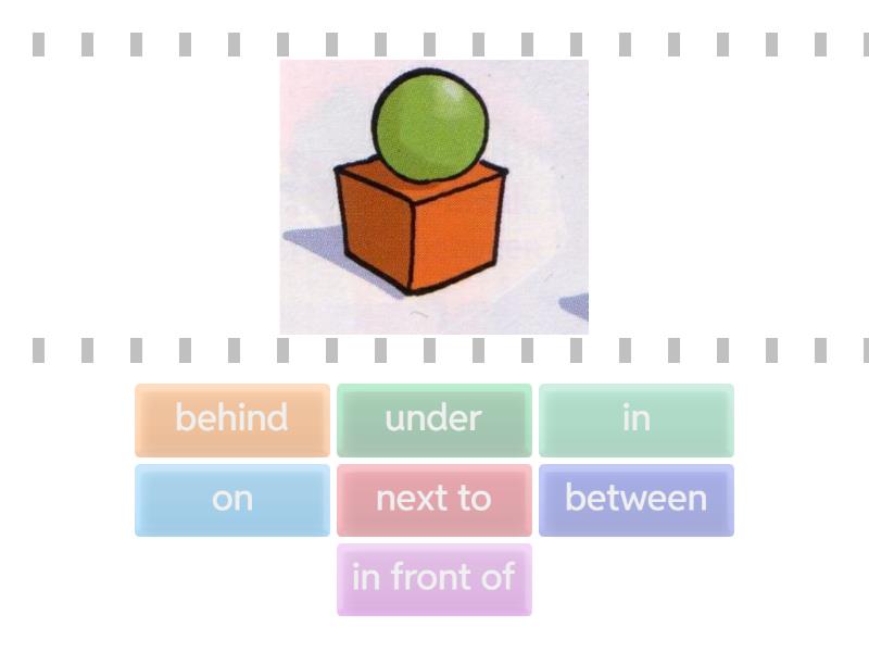 Prepositions of place Balls - Find the match
