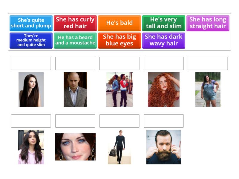 What does he/she look like? - Match up