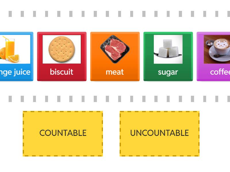 Countable and uncountable - Speed sorting