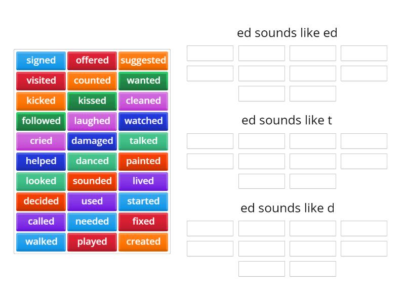 How does the ed sound? - Group sort