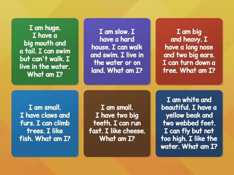 Animal Riddles - Flip tiles