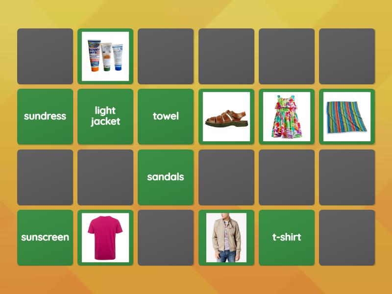 Summer Clothes Matching 12 - Matching pairs