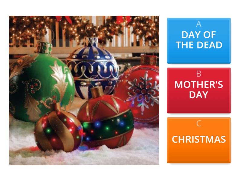 HOLIDAYS & CELEBRATIONS - Cuestionario